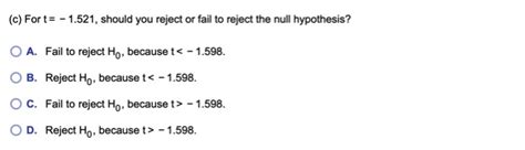 Solved State Whether The Standardized Test Statistic T