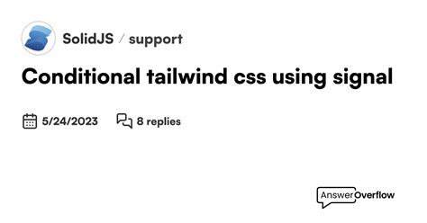Conditional Tailwind Css Using Signal Solidjs