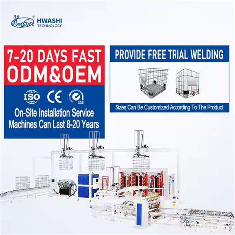 Hwashi Ibc Container Frame Welding Machine Ibc Tank Cage Automatic