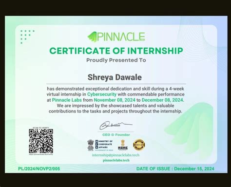 shreya dawale on linkedin cybersecurity pinnaclelabs learningandgrowth digitalsecurity