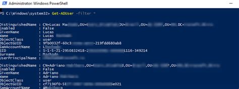 Get Aduser получаем информацию о пользователях Active Directory из