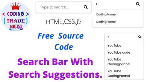 Search Bar With Search Suggestions Using Htmlcssjs Codingpannel