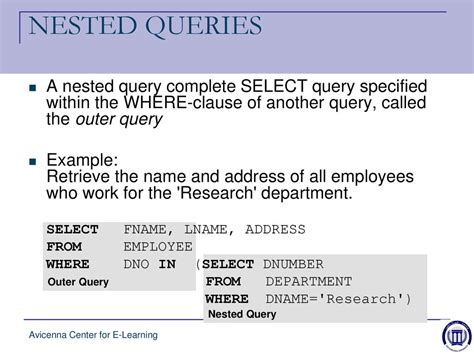 Sql Set Operations And Nested Queries Presented By Dr Samir Tartir