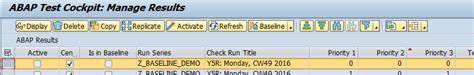sap abap central remote code analysis in atc working with baseline
