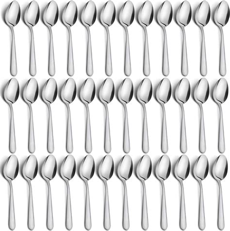 Yiyiring 200 Pcs Dinner Spoons Set 6 7 Inches Stainless