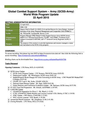 Fillable Online Global Combat Support System Army GCSS Army Fax Email Print PdfFiller