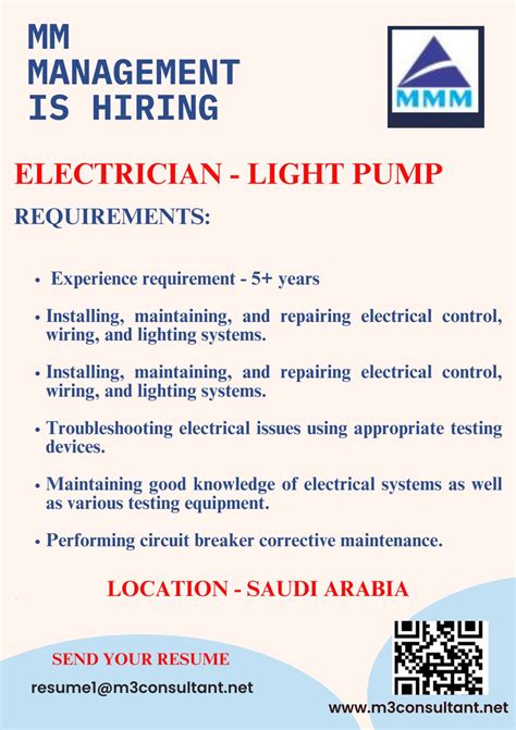 Annesha Dutta On Linkedin Mmmanagement Hiring Hiring Immediatejoiners Electrician Saudiarabia