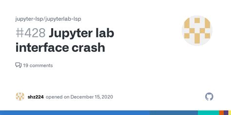 Jupyter Lab Interface Crash · Issue 428 · Jupyter Lspjupyterlab Lsp · Github
