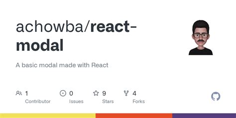GitHub Achowba React Modal A Basic Modal Made With React