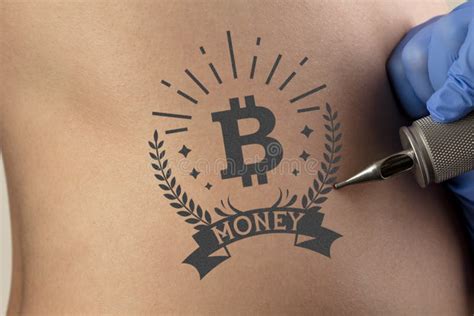 Tattooing Money And Currency Concept On Naked Back Stock Image Image Of Fluctuation Change
