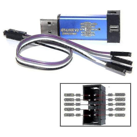 St Link V2 Programming Unit Emulator Downloader 40pin Stm32f103c6t6 Arm Stm32 Swd Minimum