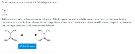 solved draw resonance structures for the following compound