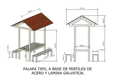 Diseño De Palapa Con Galvateja Pdf
