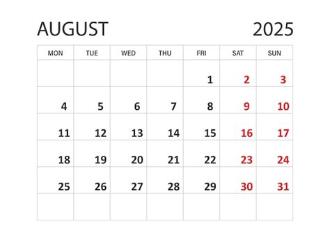 Календарь август 2025 икона в плоском стиле Планер векторная
