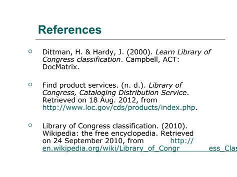 The Library Of Congress Classification Ppt