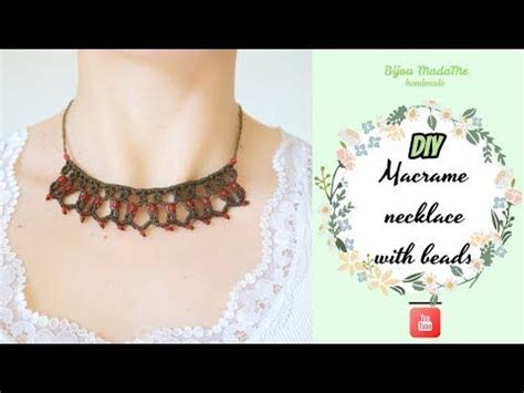 DIY Easy Macrame Necklace With Beads Macrame Necklace Tutorial DIY Macrame Jewelry Y