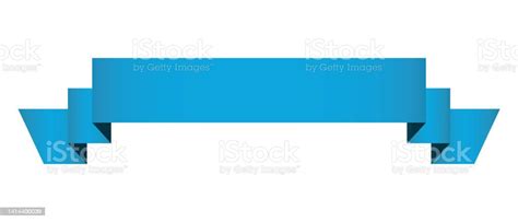 벡터 디자인 요소 흰색 배경에 파란색 색상의 간단한 리본 배너 레이블 0명에 대한 스톡 벡터 아트 및 기타 이미지 0명 공란 긴 Istock