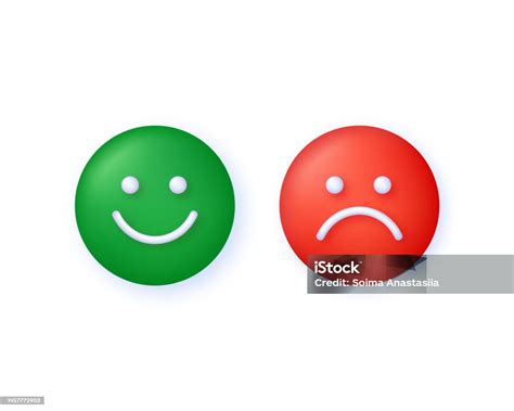 3d 피드백 감정 스케일 그림입니다 좋은 평가와 나쁜 평가의 리뷰 감정의 형태로 피드백 감정에 대한 스톡 벡터 아트 및 기타 이미지 Istock