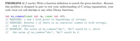 Solved Problem 4 5 Marks Write A Function Definition To