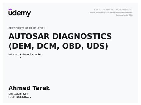 Ahmed Tarek On Linkedin Im Happy To Share That I Have Finished Autosar Diagnostic Course On…