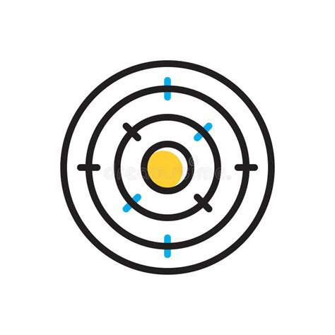 Multi Color Icon For Objective Purpose And Circle Stock Illustration
