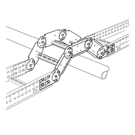 Swifts Medium Duty Pre Galvanised Steel Cable Ladder Articulated Riser