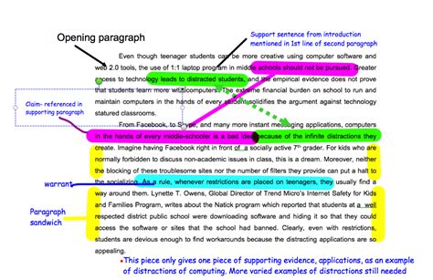 Mr Buxton 7th Grade Rla Supporting Paragraph