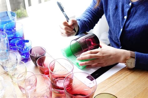 즉시확정 도쿄 에도 키리코 유리 공예 체험 나만의 커스텀 유리컵 만들기