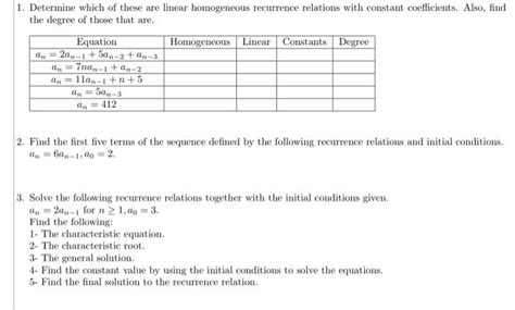 Solved 1 Determine Which Of These Are Linear Homogeneous