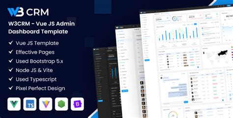 W3crm Vuejs Admin Dashboard Template By Dexignzone Themeforest
