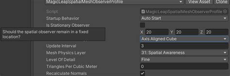 Spatial Mapping Not Considering Mrtk Is Stationary Observer Unity