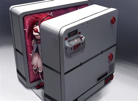 Rule 34 Arms Behind Back Ball Gag Black Blindfold Blindfold Box Breasts Cleavage Dildo Gag