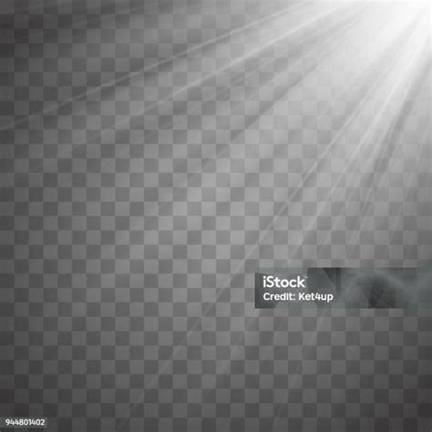 투명 한 배경에서 분리 하는 빔 스포트 라이트 광선입니다 플래시 빛 벡터 개성 개념에 대한 스톡 벡터 아트 및 기타 이미지