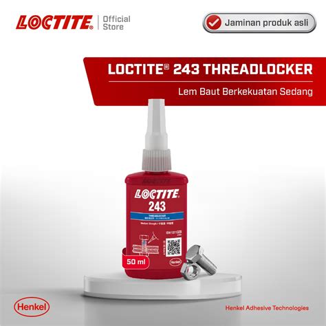 Jual Henkel Loctite 243 Threadlocker Lem Baut 50 Ml Shopee Indonesia
