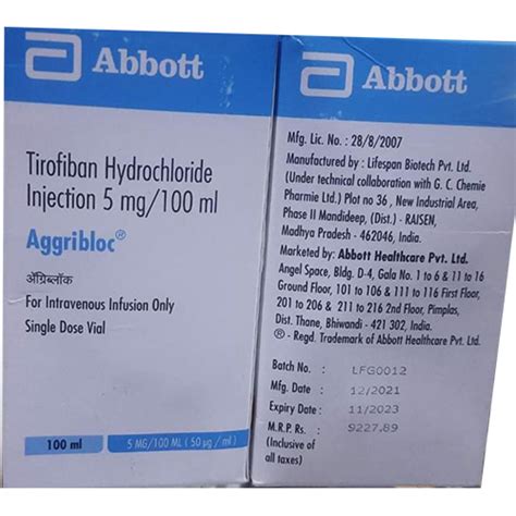 Liquid Tirofiban Hydrochloride Injection At Best Price In Mumbai Ram Medical Agency