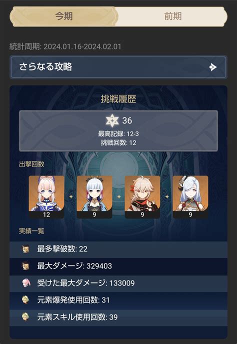 今期の螺旋星36 Genshin Impact Hoyolab