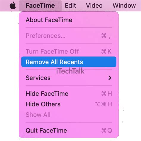 How To Delete Facetime Calls On MacBook ITechTalk