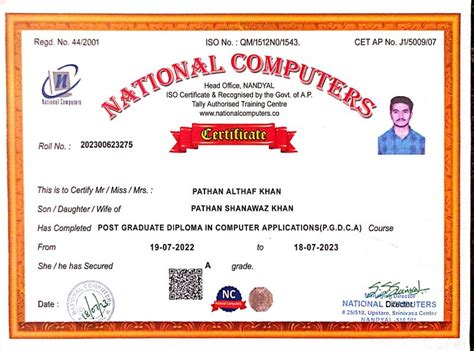 Althaf Khan Pathan On Linkedin Pgdca Programming Databasemanagement Msoffice Dtp Techskills