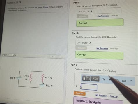 Solved Find The Current Through The 30 0 Ohm Resistor Find Chegg Com