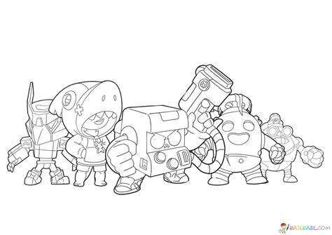 Coloring Pages Bit Print Free From Brawl Stars Game