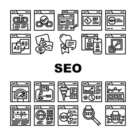 Premium Vector Seo Web Tech Business Digital Icons Set Vector