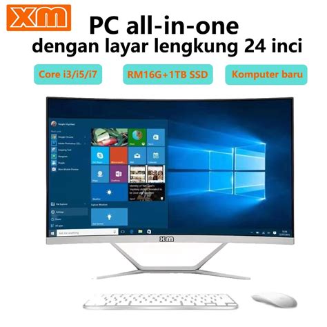 Jual Komputer PC All In One Baru Cocok Untuk Game Dan Kantor Layar Lengkung 24 Inci