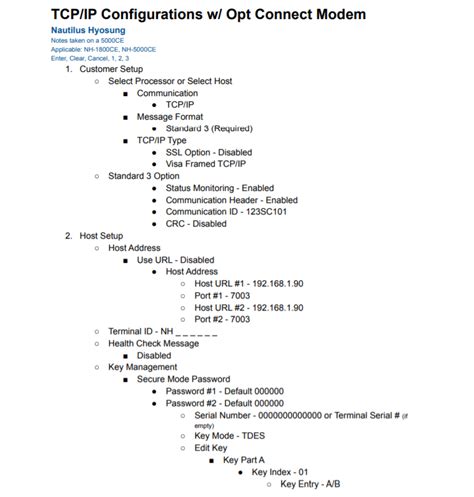 Tcpip Configuration With Opt Connect Modem Switch Commerce