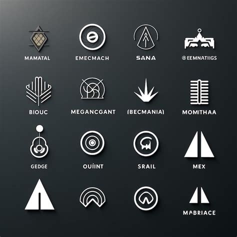 Premium Photo Collection Of Minimalist Flat Design Vector Logos For