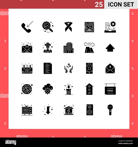 25 creative icons modern signs and symbols of coding c ribbon