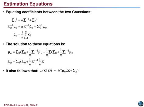 Ppt Lecture 07 Maximum Likelihood And Bayesian Estimation Powerpoint