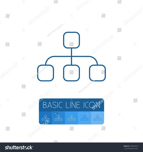 Isolated Hierarchy Outline Structure Vector Element Stock Vector Royalty Free 708944578