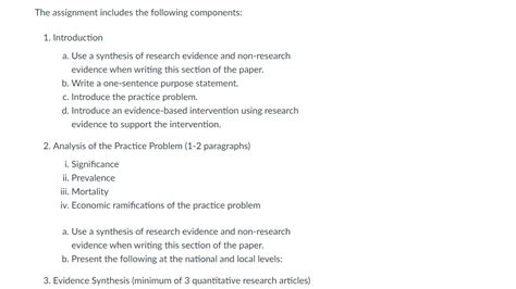 Solution Nr716 Week 4 Assignment Evidence Synthesis Scholarly Guider