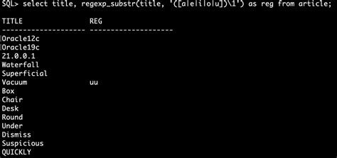 Oracle Regexp Functions