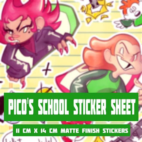Picos School Sticker Sheet Etsy